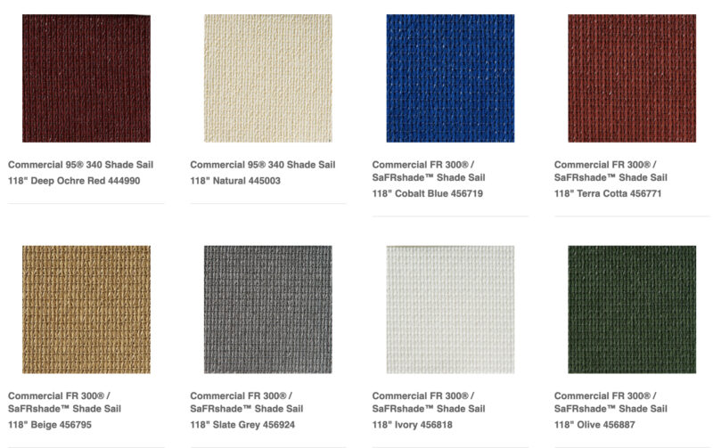 Shade Sail Color Options | Affordable Awnings