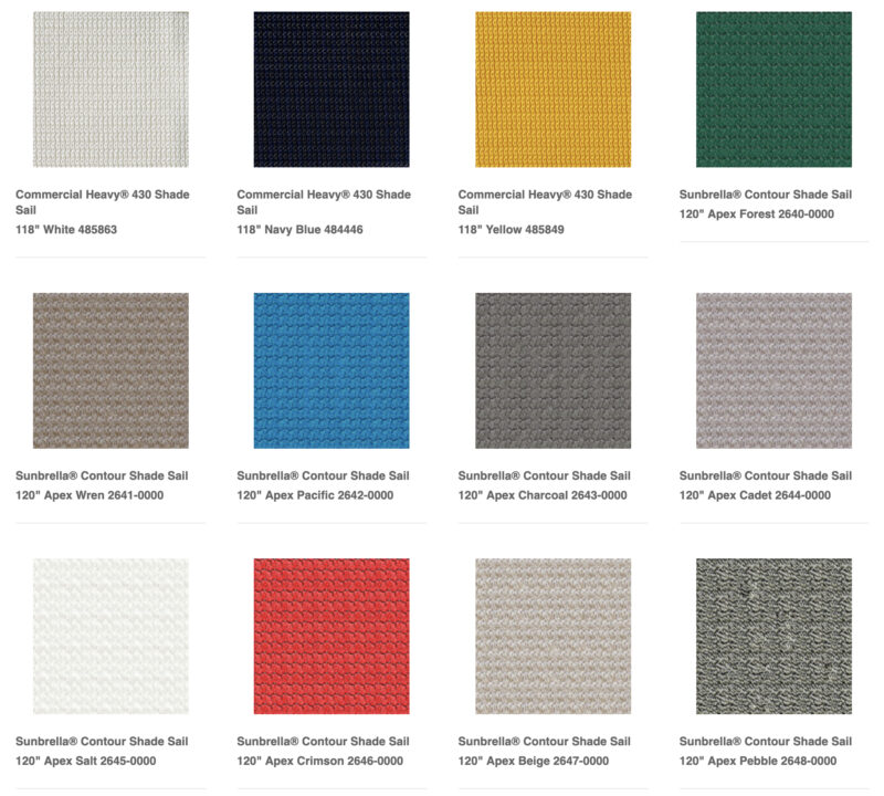 Shade Sail Color Options | Affordable Awnings